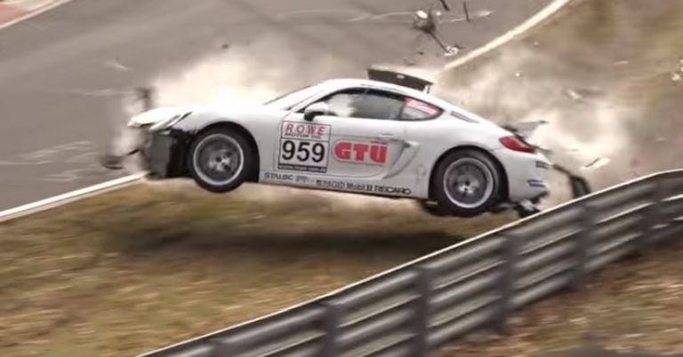 Nuburgring Claims A Porsche Cayman GT4 Clubsport In Heavy Crash