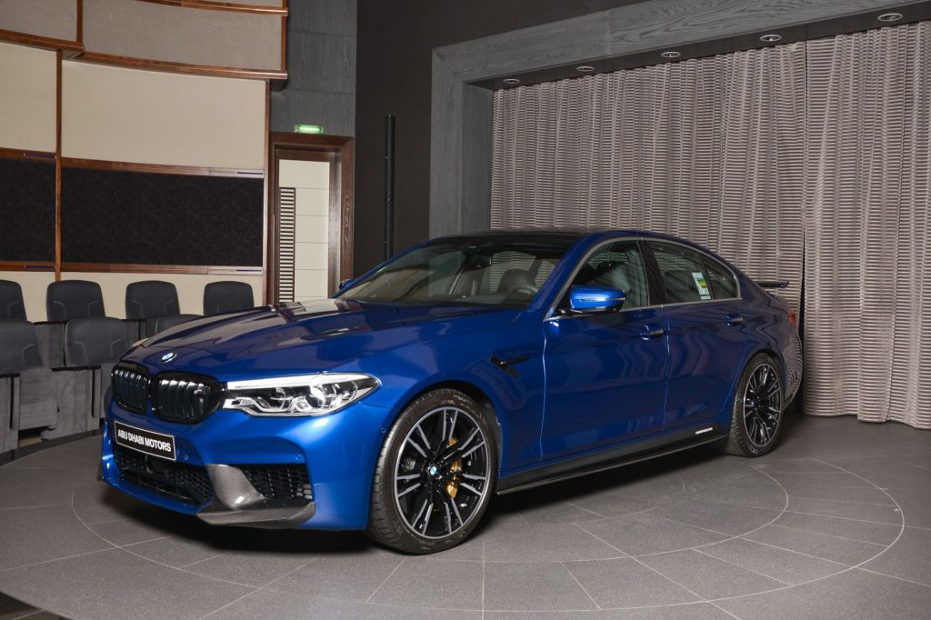 Marina Bay Blue Metallic M5 Gets M Performance Parts and Schnitzer Wing