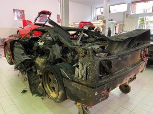 The Ferrari F40 That Burnt To A Crisp In Monaco Is Being Rebuilt