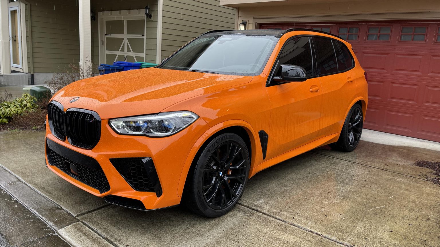BMW X5 M Competition Gets Spray-On Autoflex Fire Orange II Wrap