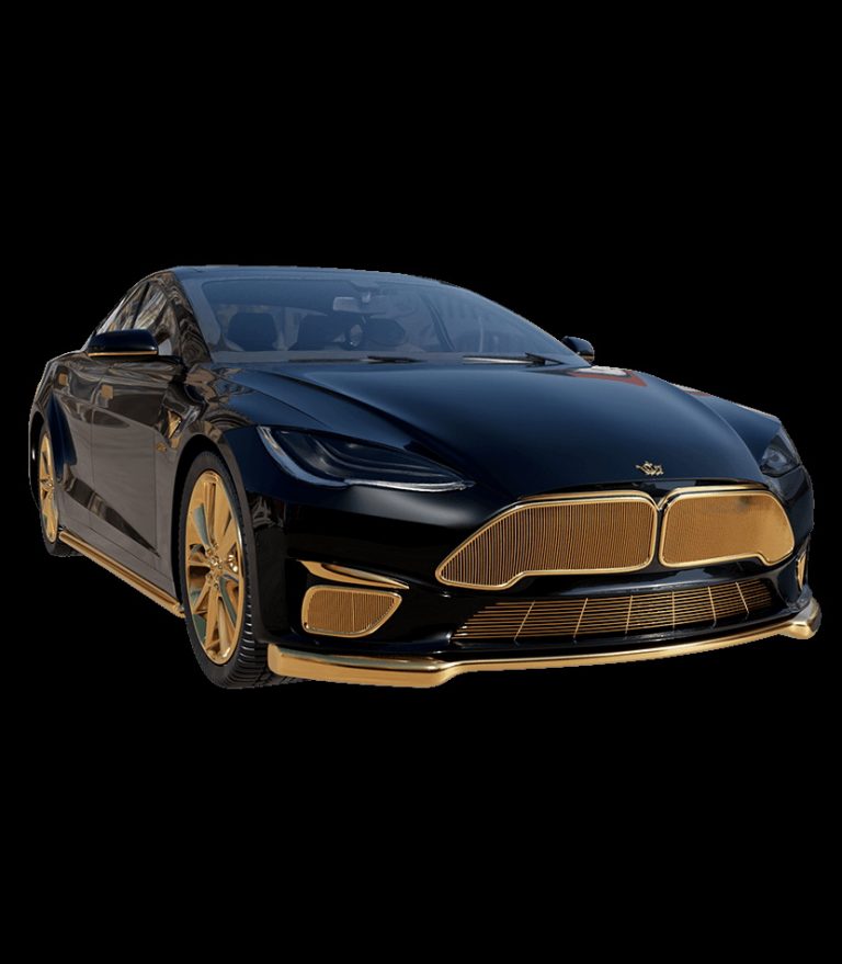 Most Expensive Tesla In The World Gets 24K Gold Overhaul