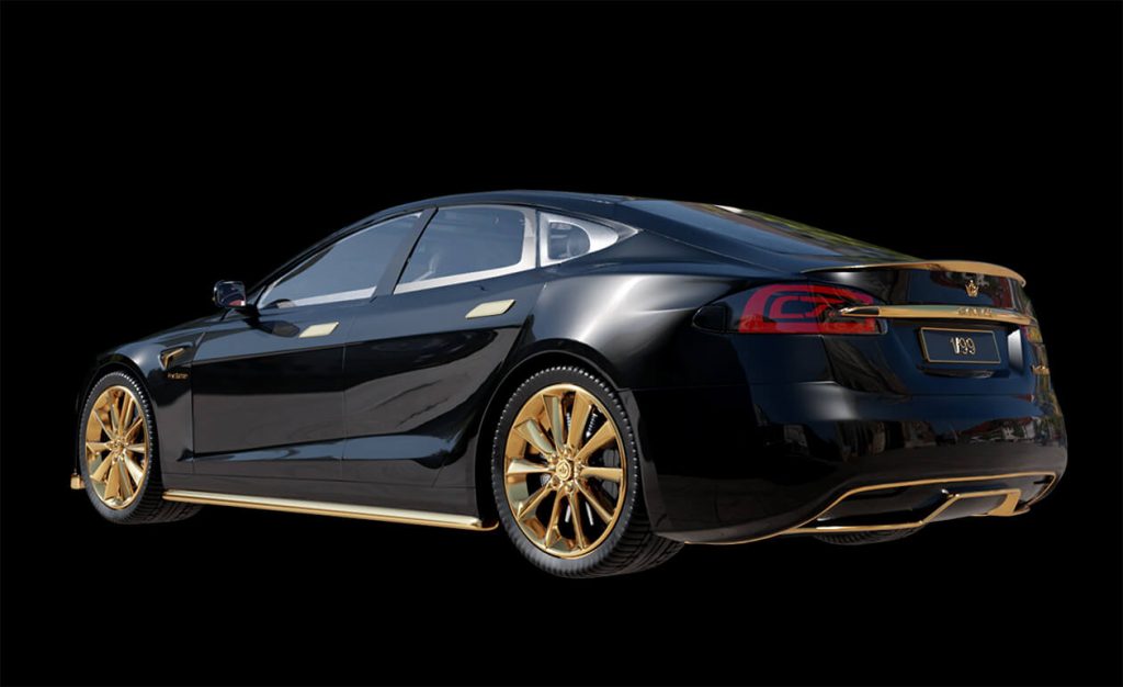 Most Expensive Tesla In The World Gets 24K Gold Overhaul