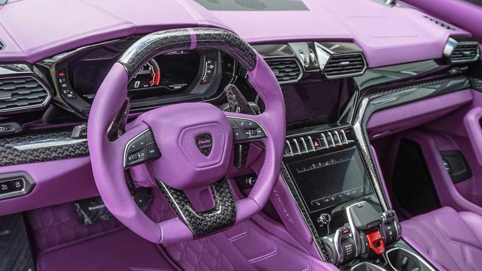 Mansory Urus Packs Properly Purple Interior