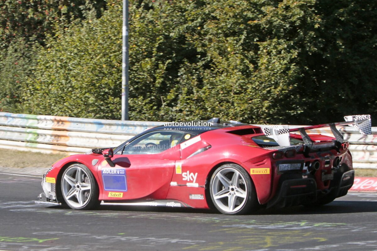 Ferrari SF90 Prototype Spotted Testing With Massive Wing