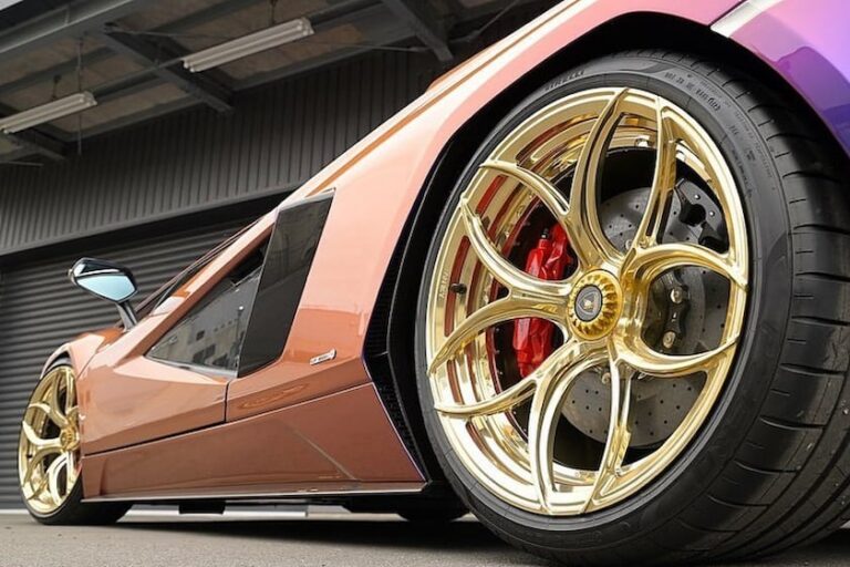 New Lamborghini Countach Gets Lowering Kit and Aftermarket Wheels