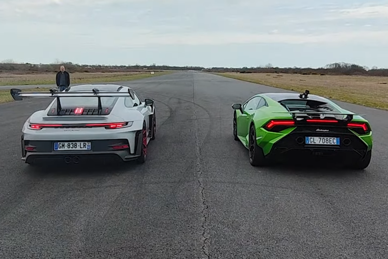 Watch Porsche 911 GT3 RS Take On Lamborghini Huracán Tecnica In Drag Race